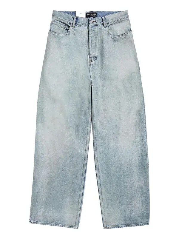 Balenciaga Sticker Baggy Trousers - Blue