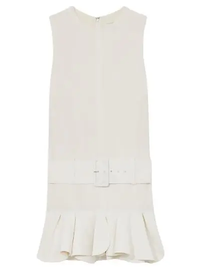 REISS Woven Belted Mini Dress - Ivory