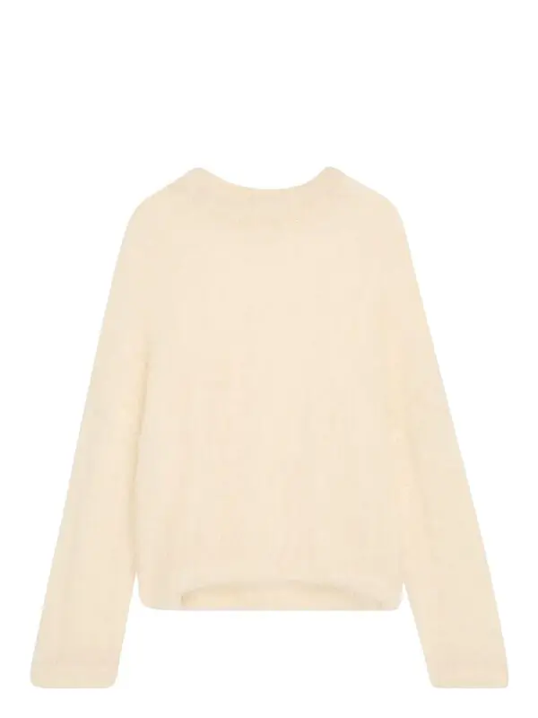 Brunello Cucinelli Mohair Knit Crewneck Sweater - Ecru
