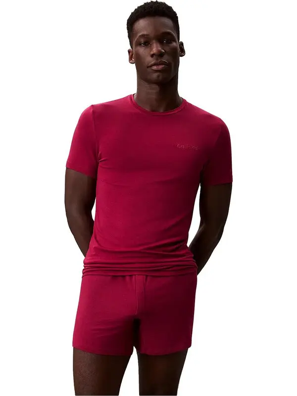 Calvin Klein Ultra Soft Modal Crewneck Sleep T-shirt - Beet Red