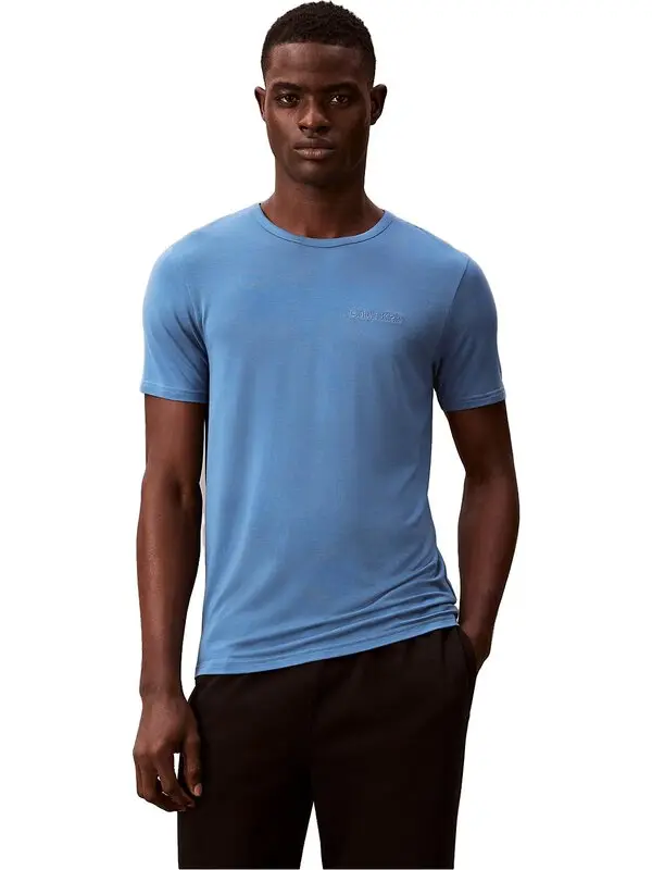 Calvin Klein Ultra Soft Modal Crewneck Sleep T-shirt - Liberty Blue