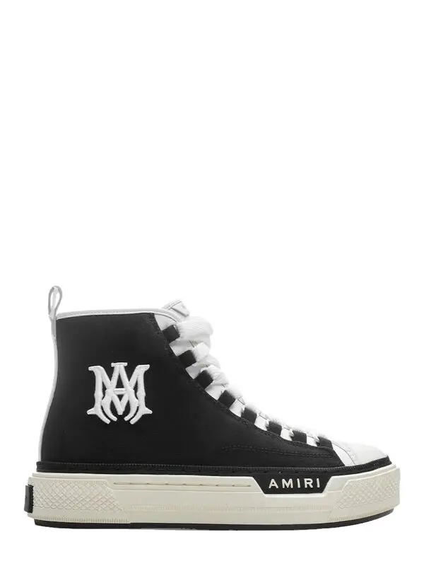 Amiri M.a. Logo Court High-top Sneakers - Black/white
