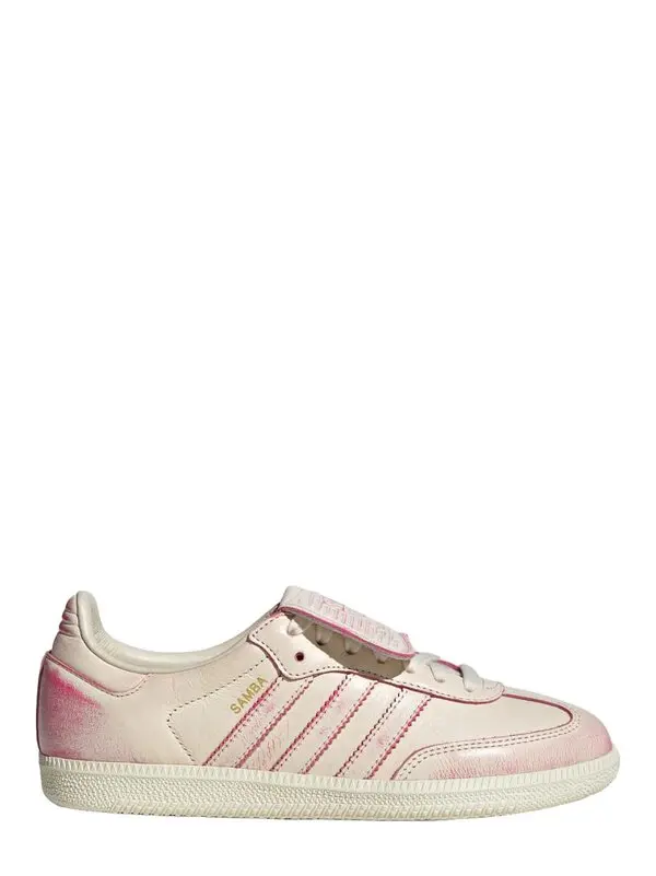 Adidas Samba Long Tongue Sneakers - Cream White / Cream White / Shock Pink
