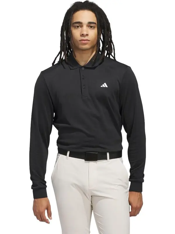 Adidas Ultimate365 Cold.rdy Long Sleeve Polo Shirt - Black