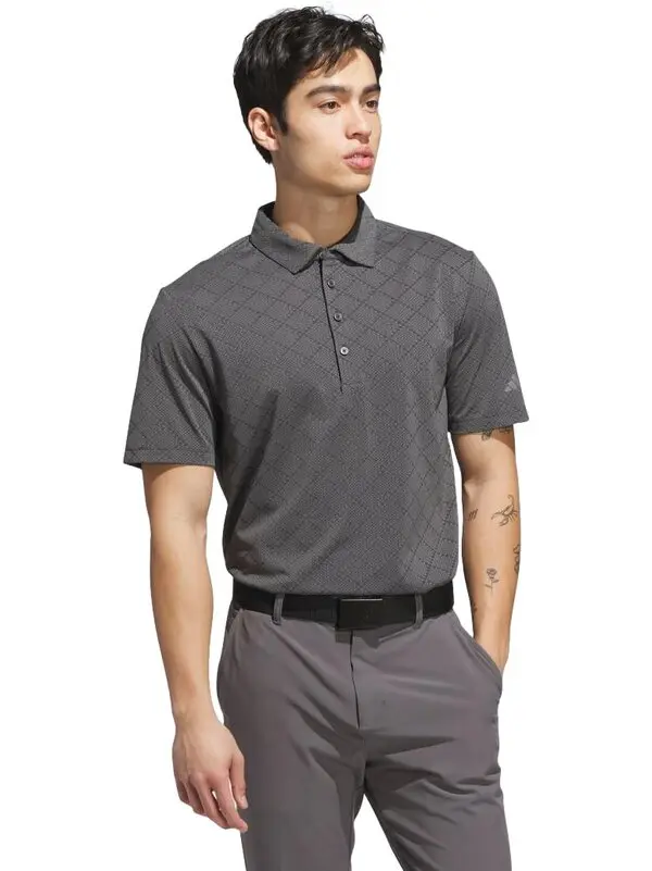 Adidas Ultimate365 Hounds Jacquard Polo Shirt - Carbon / Black