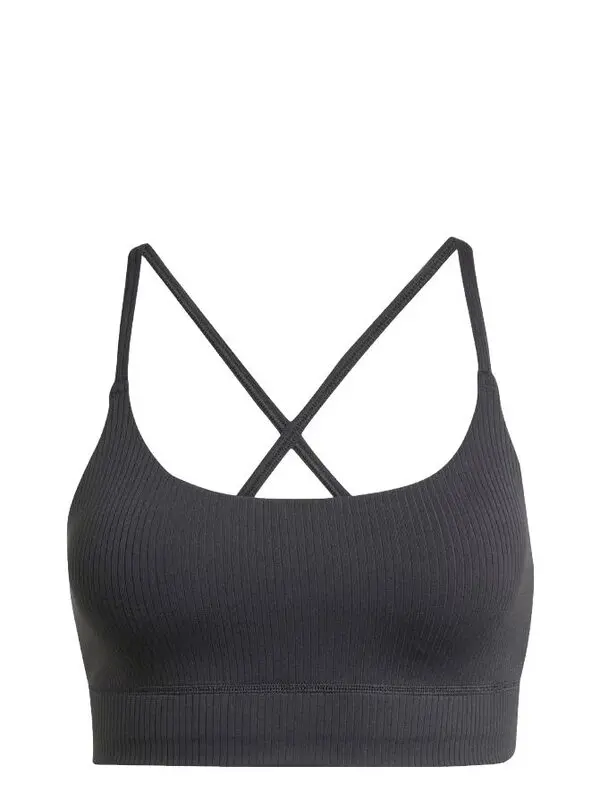 Adidas All Me Light Support Rib Bra Long Line Bra - Black