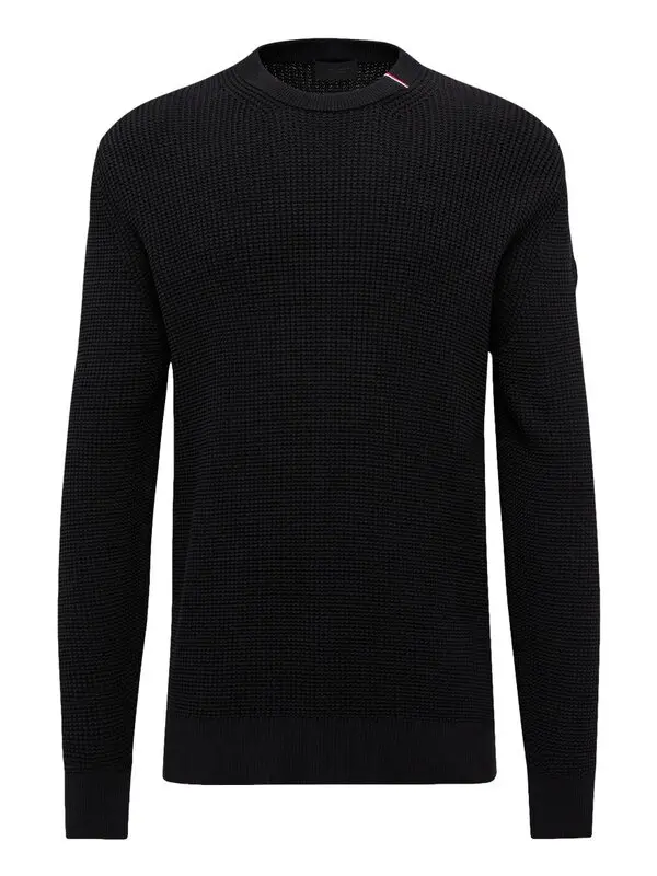 Moncler Cotton Crew Neck Sweater - Black