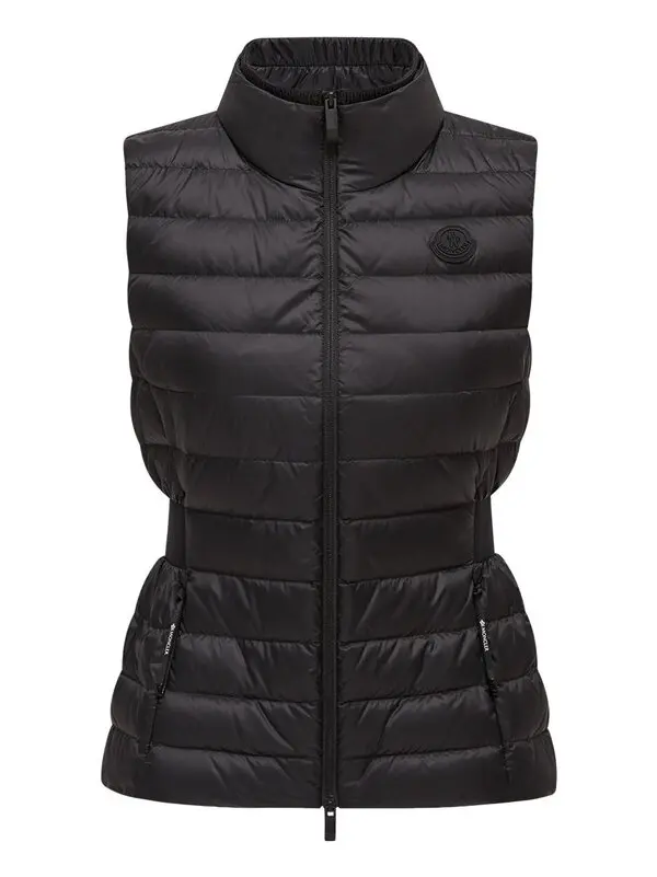 Moncler Valmarie Fit & Flare Down Vest - Black