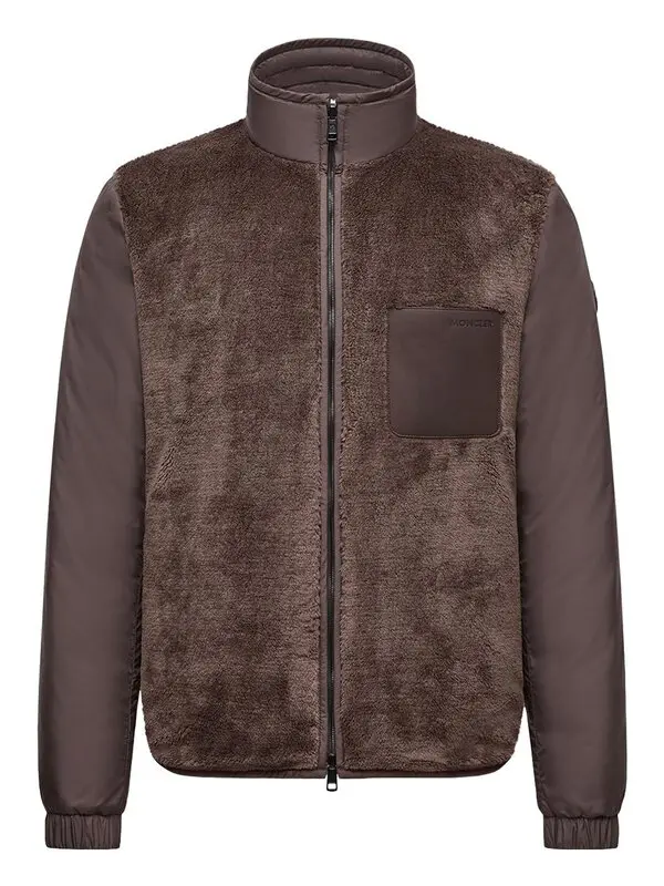 Moncler Livra Reversible Teddy Short Down Jacket - Brown