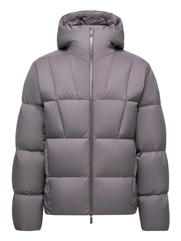 Moncler Fusain Hooded Down Jacket - Grey