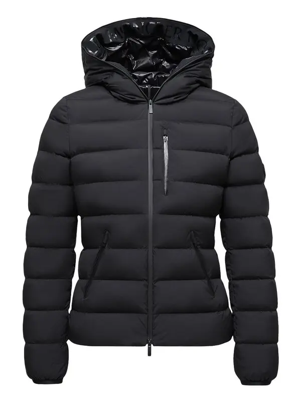 Moncler Herbe Hooded Short Down Jacket - Black