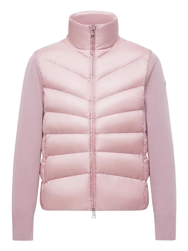Moncler Padded Wool Cardigan - Pink