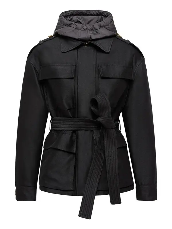 Moncler Essalois Hooded Down Field Jacket - Black