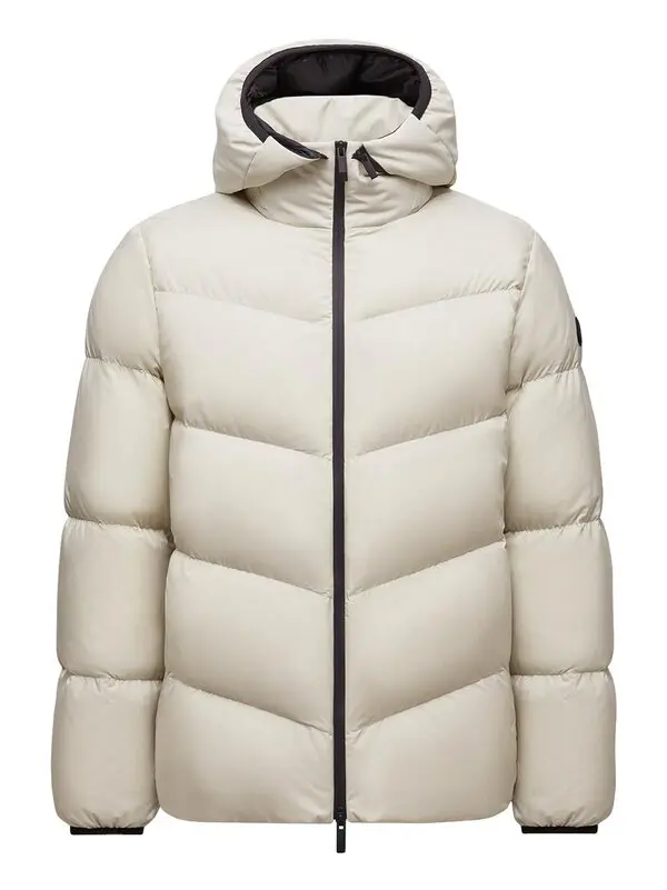 Moncler Forez Hooded Down Jacket - Beige