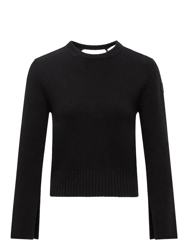 Moncler Wool And Cashmere Heavy Knit Sweater - Black