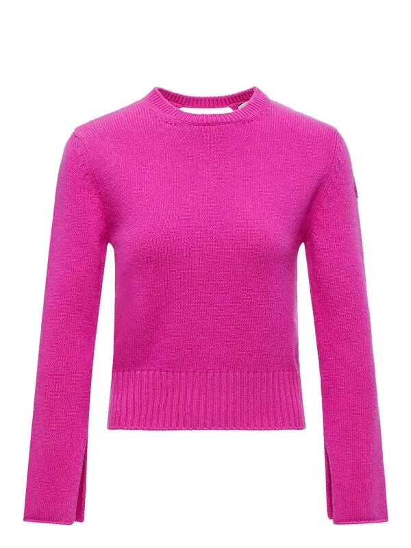 Moncler Wool And Cashmere Heavy Knit Sweater - Pink