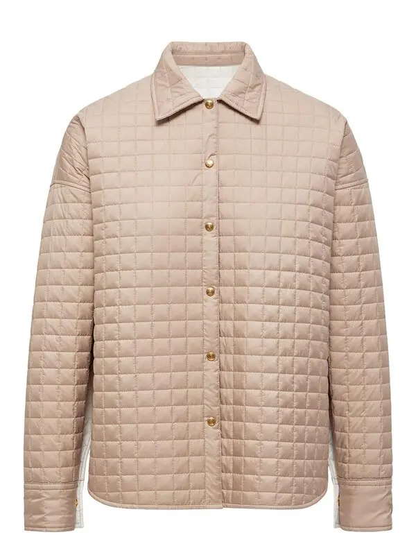 Moncler Reversible Quilted Padded Shirt - Beige