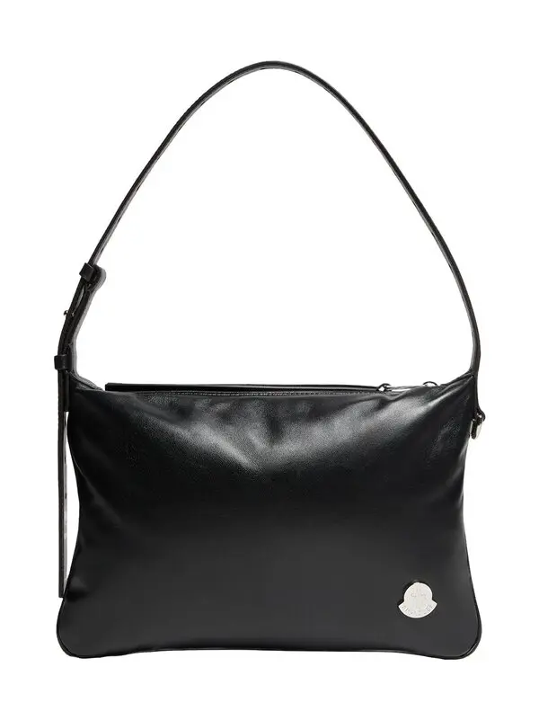 Moncler Vetta Nappa Leather Shoulder Bag - Black