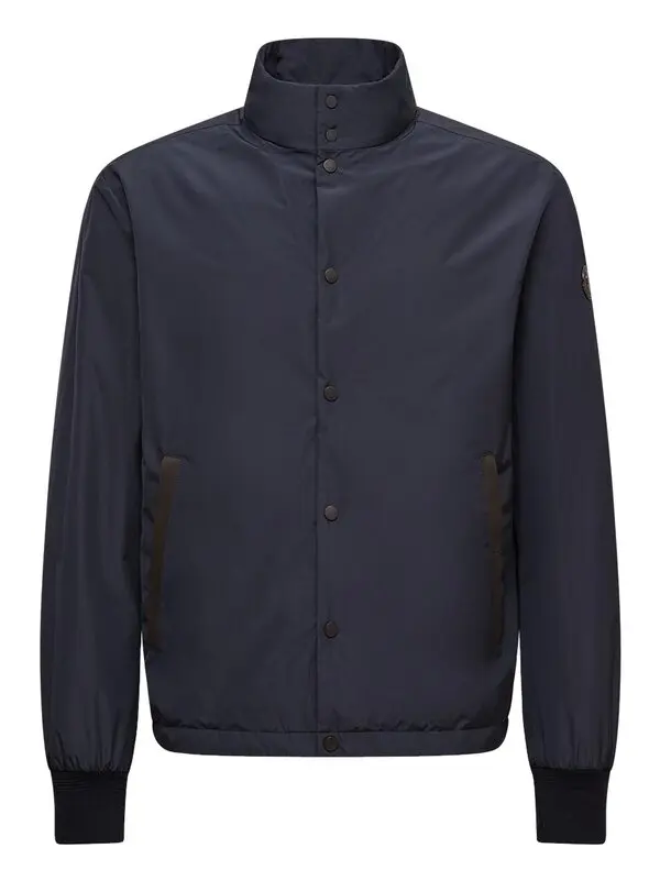 Moncler Lanques Leather-trimmed Down Jacket - Blue