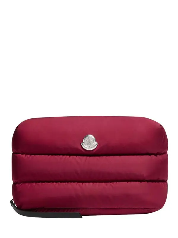 Moncler Caradoc Quilted Beauty Case - Red