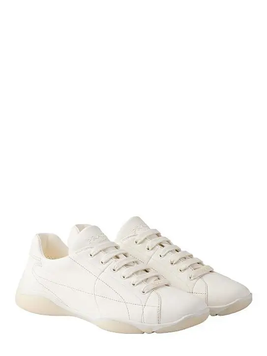 Prada Nappa Leather Sneakers - Neutral