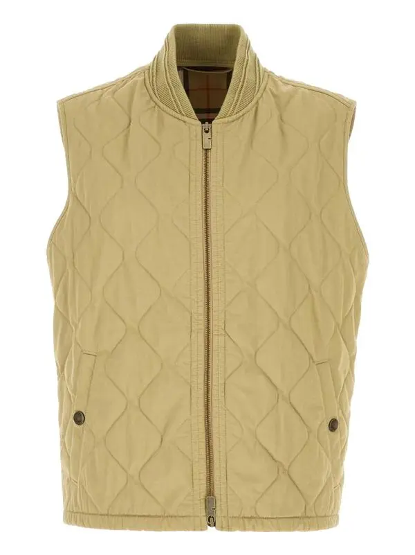 Burberry Sleeveless Jacket - Beige O Tan