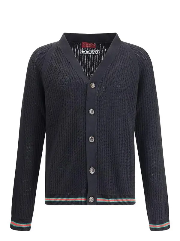 Gucci Cotton Cardigan - Black