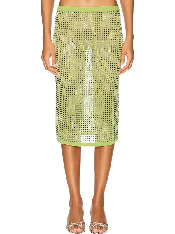 Christopher Esber Cirrus Straight Skirt - Fern