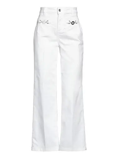 LIU •JO Wide-leg Twill Pants - White