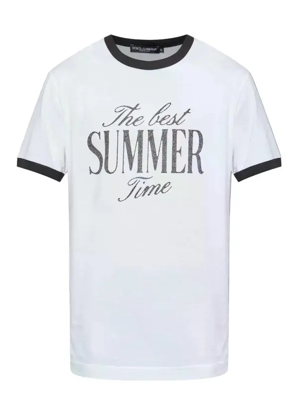 Dolce & Gabbana Text-print T-shirt - White