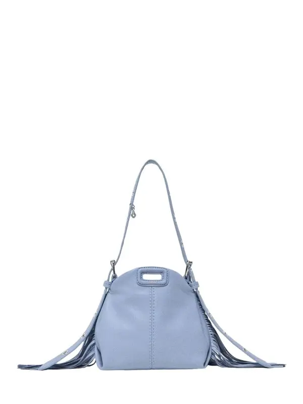 Maje Miss M Micro Leather Bag - Blue Sky