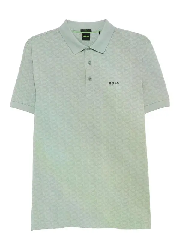 BOSS Logo-print Polo Shirt - Green