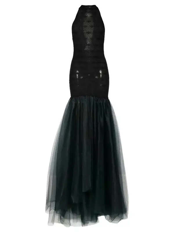 ATU BODY COUTURE Halterneck Tulle Dress - Black