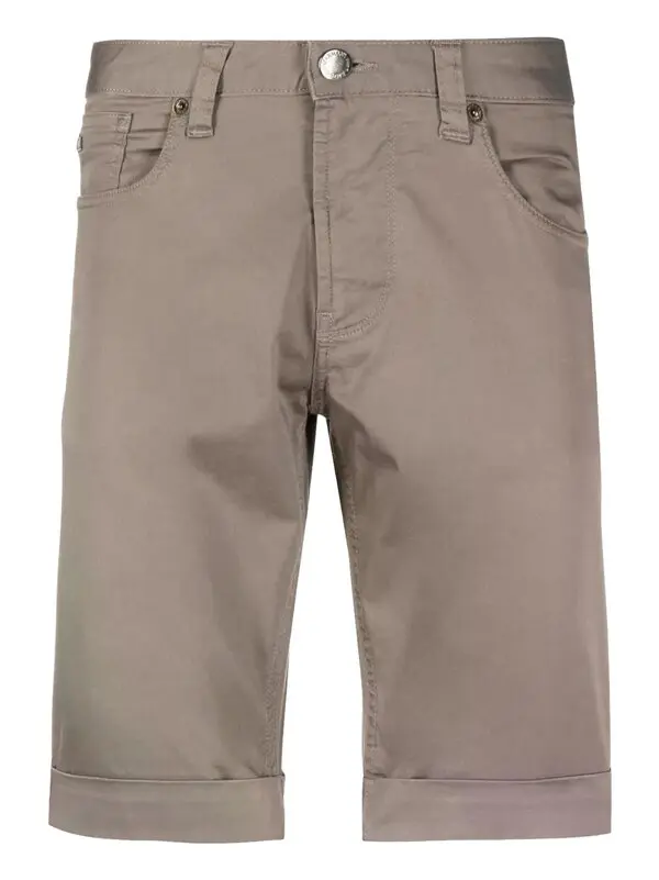 Emporio Armani Logo-plaque Chino Shorts - Grey