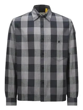Moncler X Mercedesbenz Nigo Plaid Cotton Shirt - Black & Grey