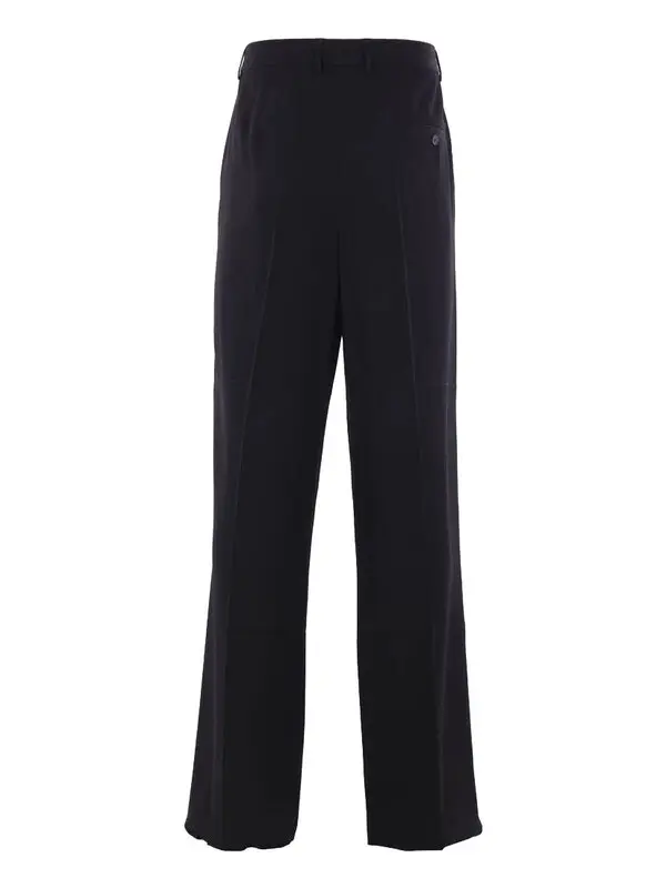 Balenciaga Wool-blend Twill Trousers - Black