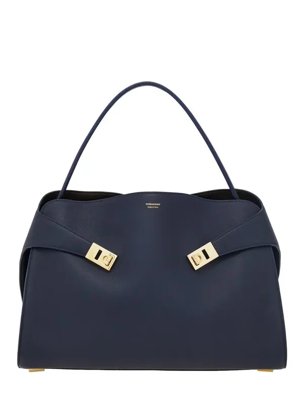 FERRAGAMO Hug Soft Shoulder Bag - Blue