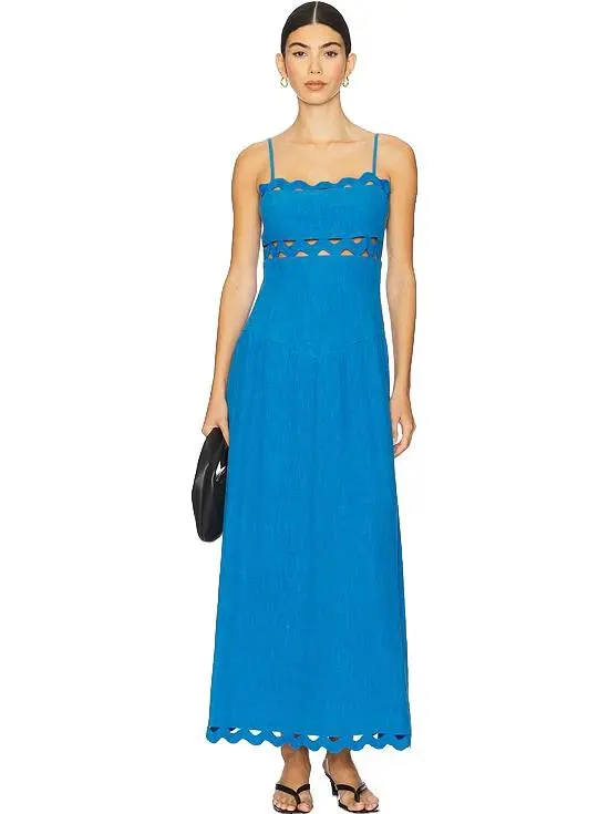 Saylor Florence Dress - Cerulean