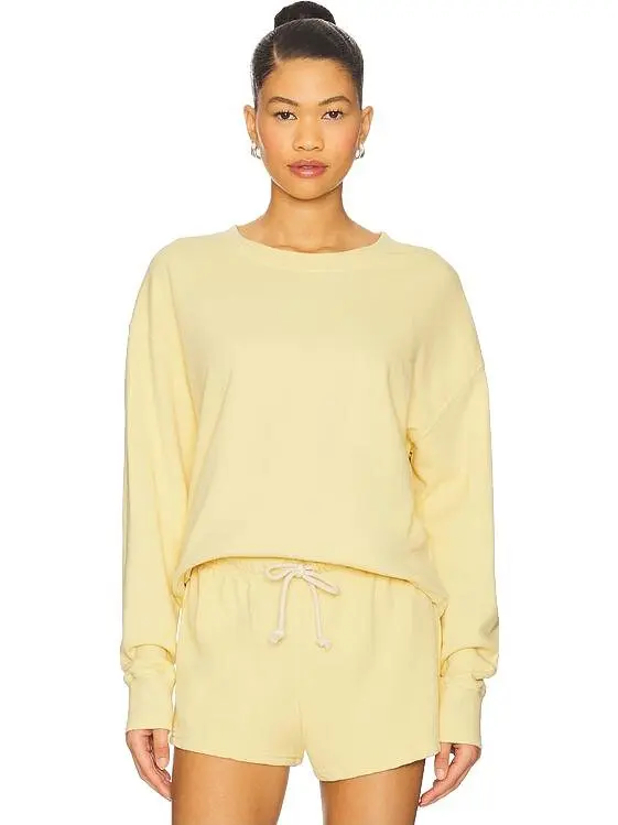 PERFECTWHITETEE French Terry Pullover Sweatshirt - Banana