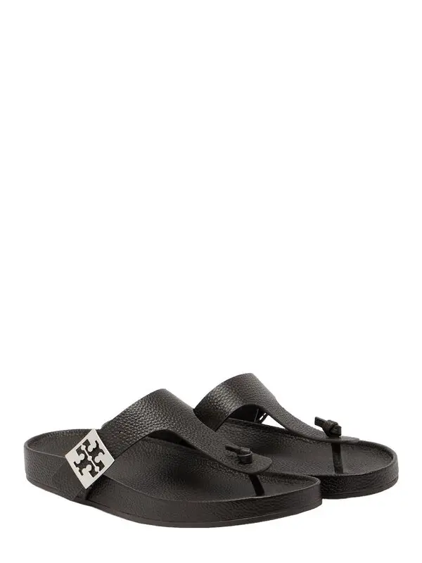 Tory Burch Mellow Leather Thong Sandals - Brown