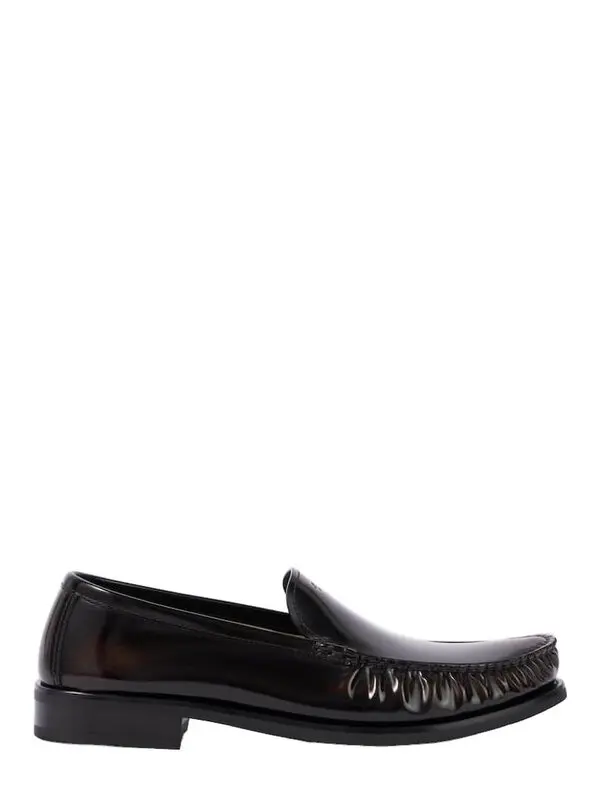 Prada Leather Loafers - Brown