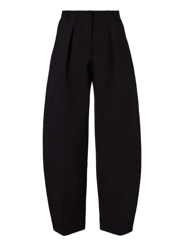 Jacquemus Ovalo Barrel-leg Trousers - Black