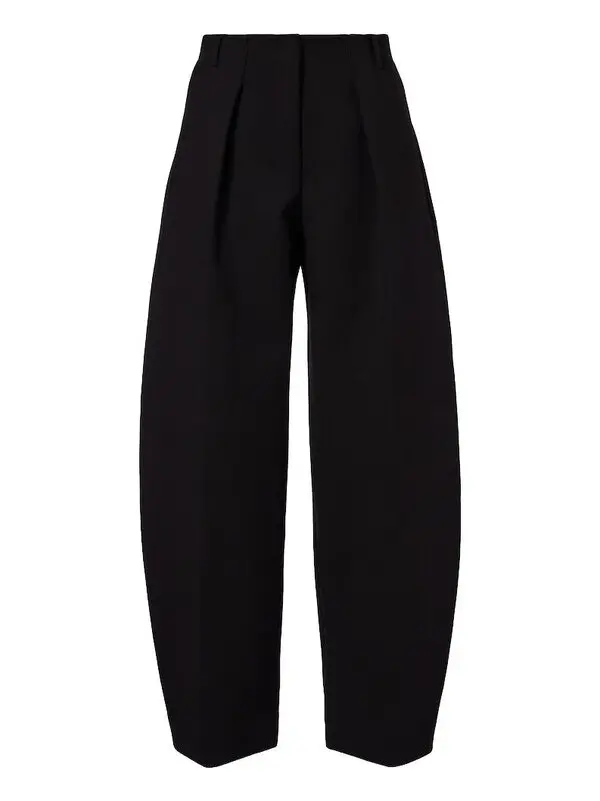 Jacquemus Ovalo Barrel-leg Pants - Black