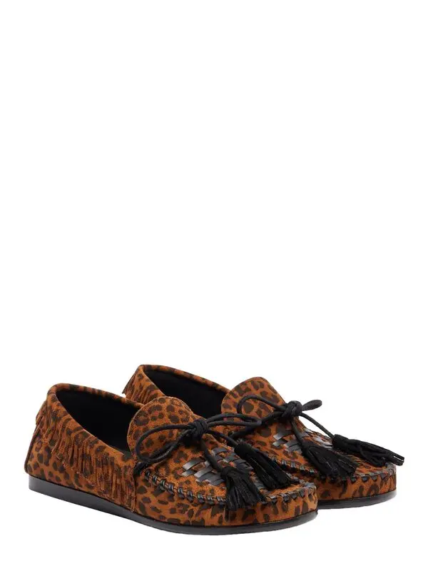 Isabel Marant Étoile Fitza Fringed Suede Loafers - Brown
