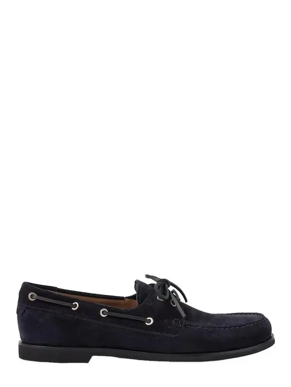 GIANVITO ROSSI Vandé Suede Boat Shoes - Blue