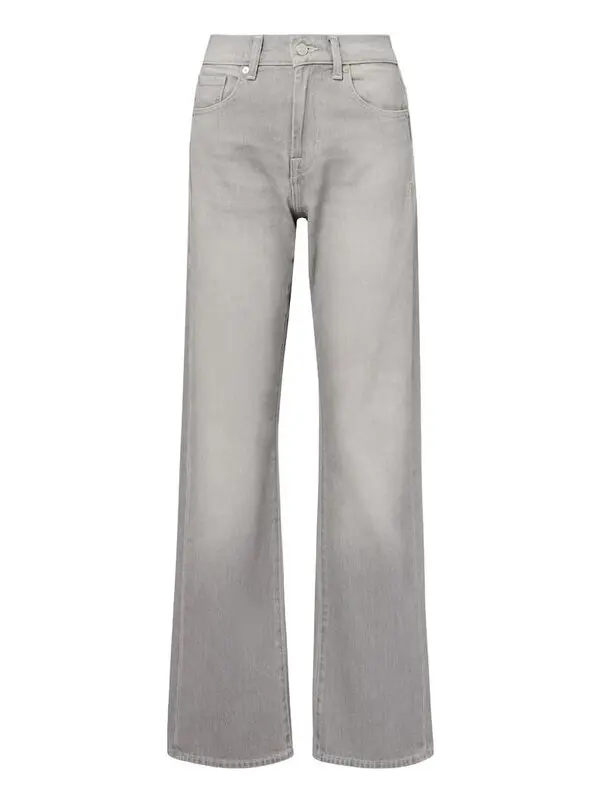 7 For All Mankind Tess Mid-rise Straight Jeans - Grey