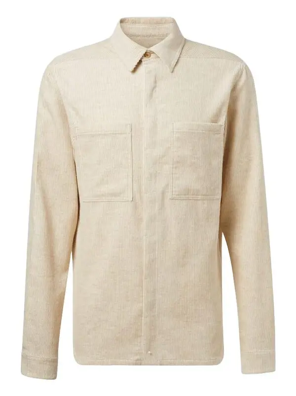 Rick Owens Cotton And Linen Corduroy Overshirt - Beige