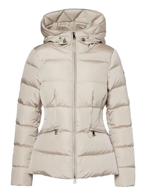 Moncler Avoce Hooded Down Jacket - Beige