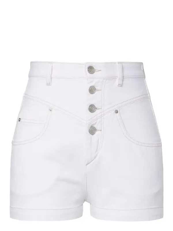 Isabel Marant High-rise Denim Shorts - White