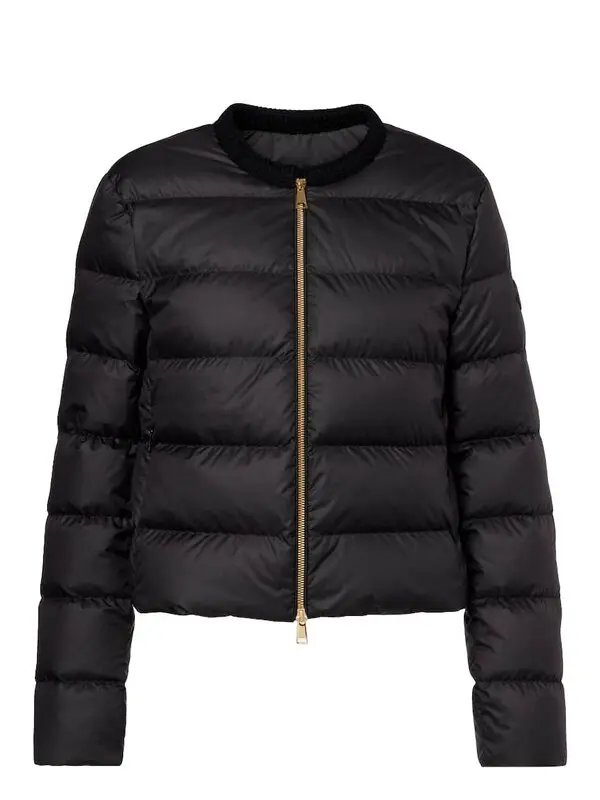 Moncler Cropped Down Jacket - Black